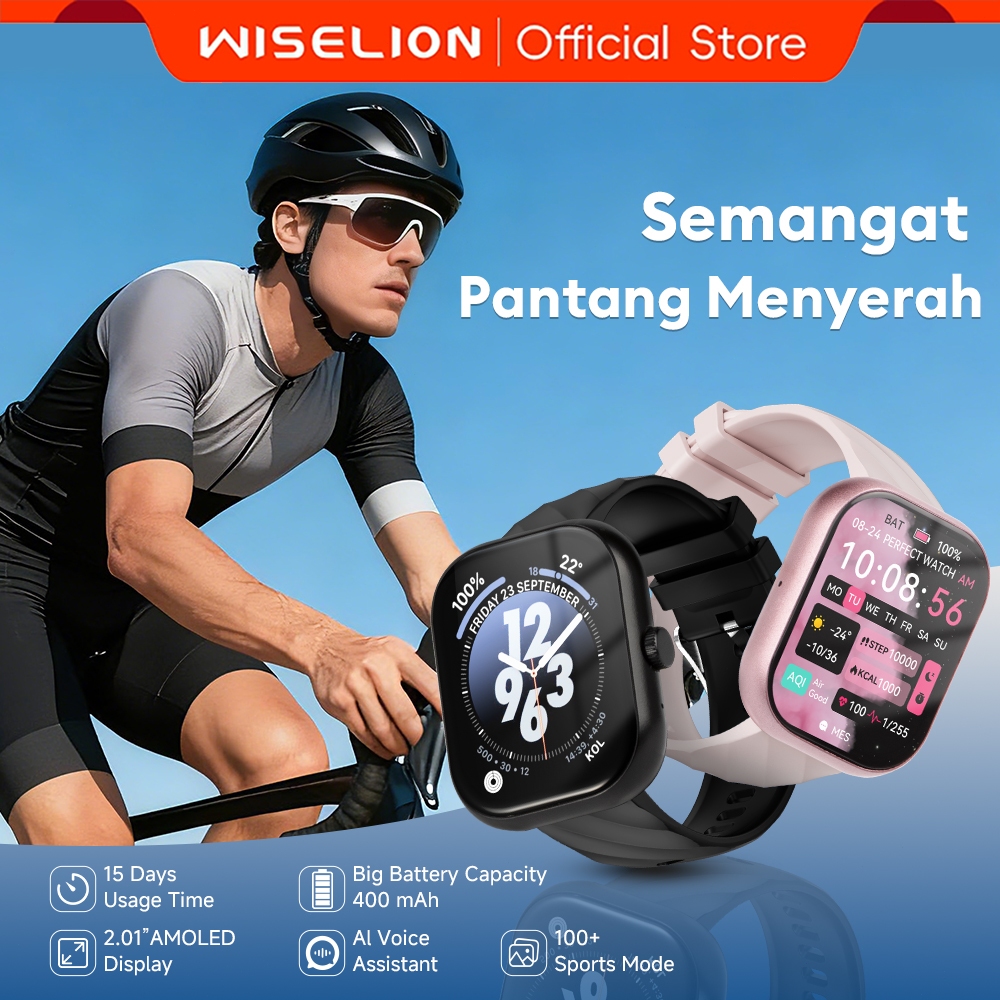 Jual [BELI 1, GRATIS 1] WISELION W88 Smartwatch 45mm HD | IP68 ...