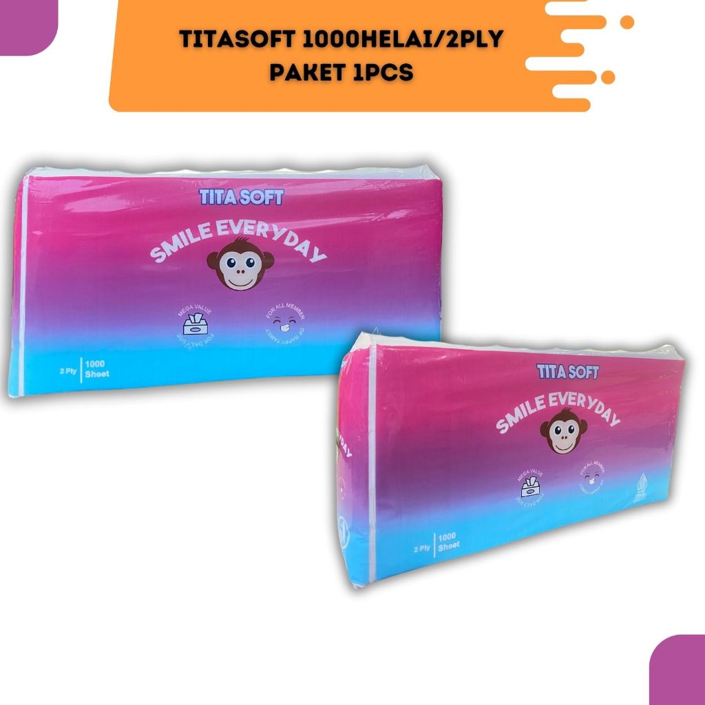 Jual Tisu TITA SOFT 1000 SHEET - Tisu wajah halus lembut DIJAMIN ...