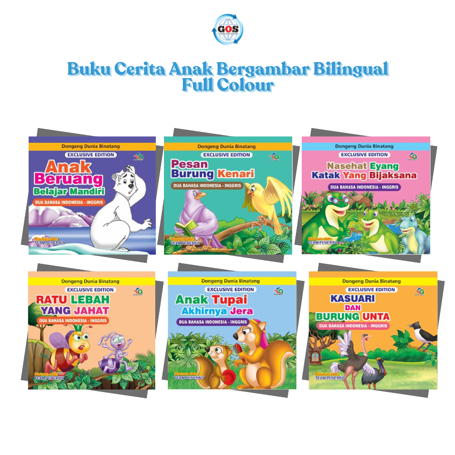 Jual Koleksi Buku Cerita Seri Hewan Bilingual | Shopee Indonesia