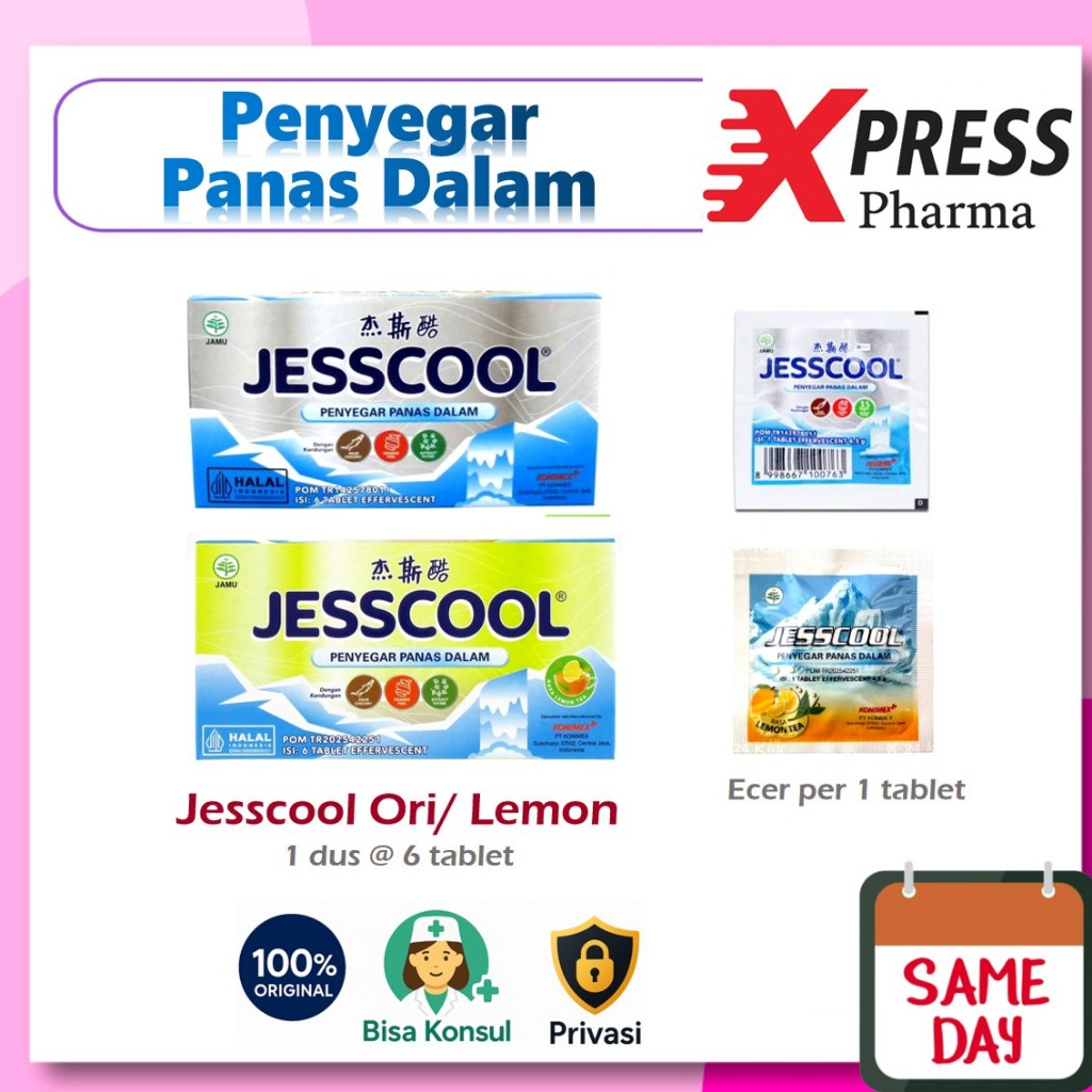 Jual XPRESS ! Dus 6 tablet Jesscool sariawan panas dalam Jess Jes Cool ...