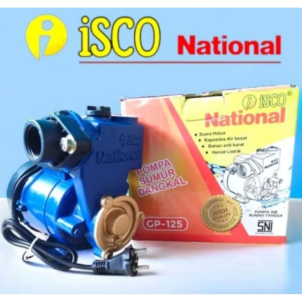 Jual Pompa Air National ISCO GP 125 Non Otomatis 125 Watt 100% Original ...