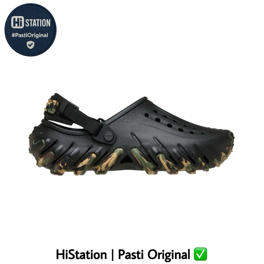 Jual Crocs Echo Camo RO Clog Unisex Black Multi - 212095-0C4 | Shopee ...