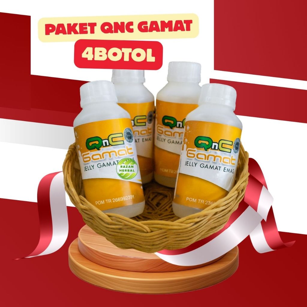 Jual Paket Hemat 4 Botol QnC Jelly Gamat Emas 300ml Herbal Alami ...