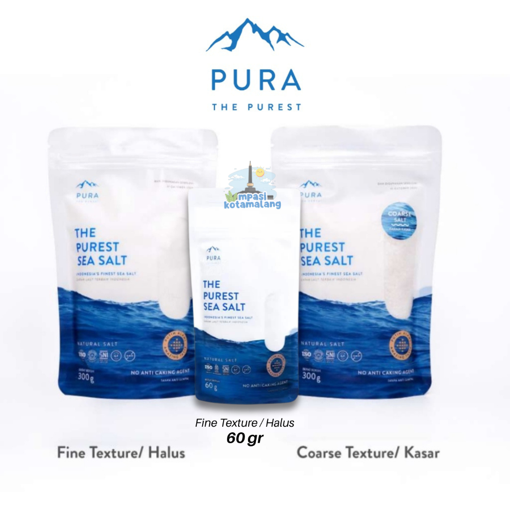 Jual PURA SEA SALT FINE / COARSE / GARAM HALUS/ GARAM KASAR 300g ...