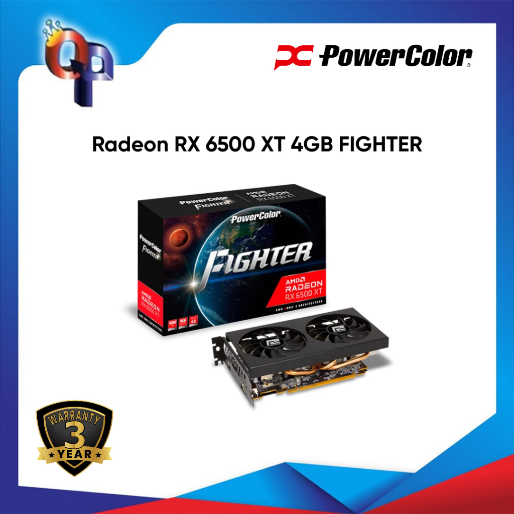 Jual VGA POWERCOLOR RX 6500 XT FIGHTER - 4GB DDR6 Radeon rx6500xt ...
