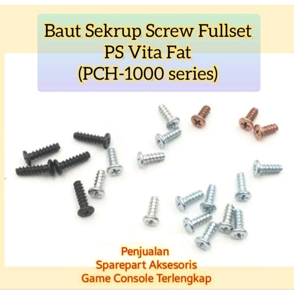 Jual Baut Sekrup Screw Fullset Body Console Sony PS Vita FAT PCH-1000 ...