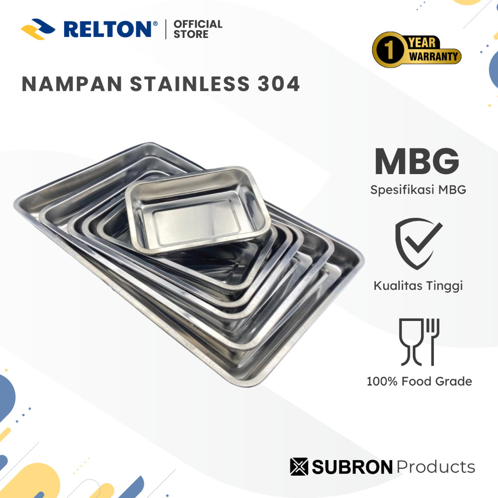 Jual SUBRON Nampan Stainless Steel Baki Stainless Steel Multifungsi MBG ...