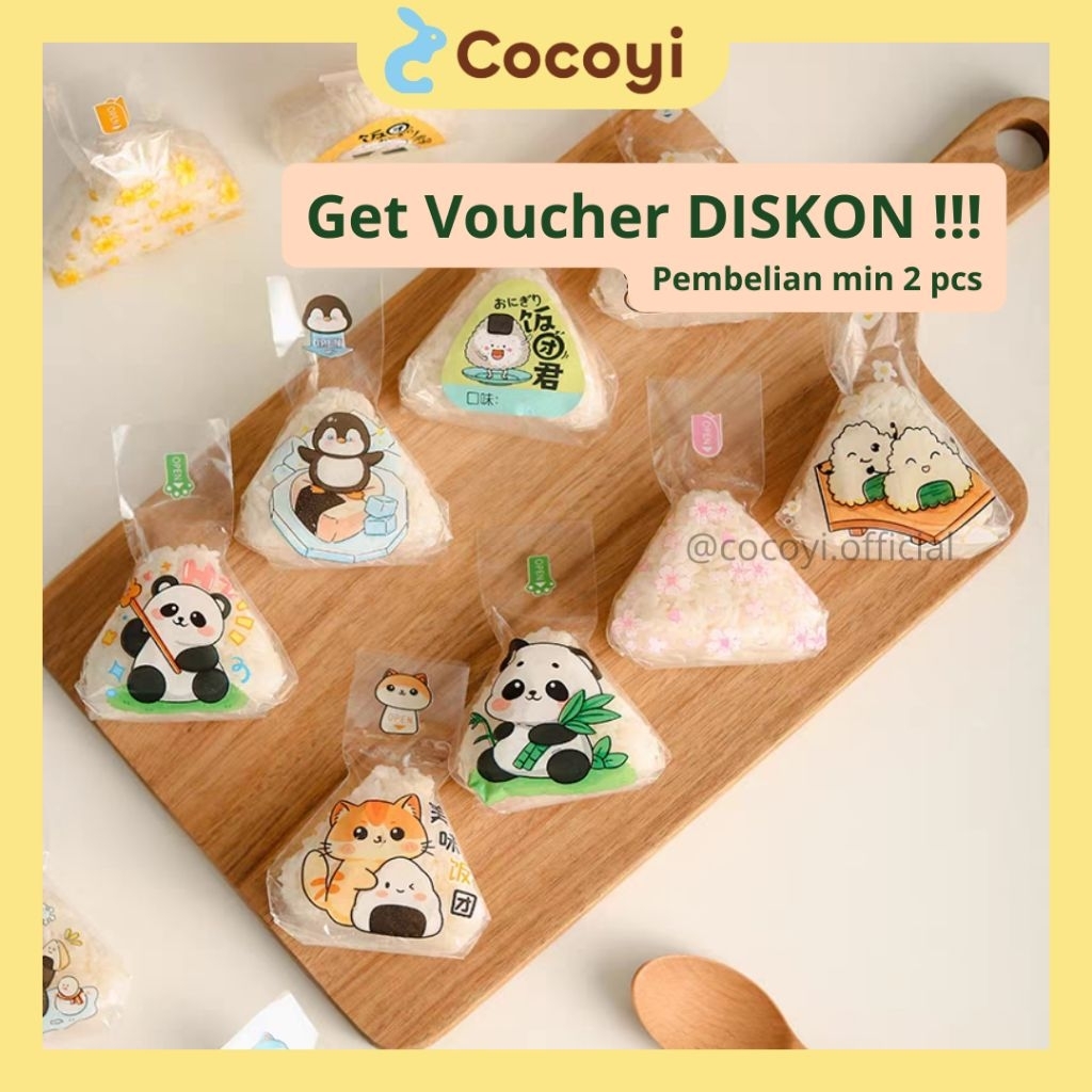 Jual [ISI ±50 LEMBAR] [COCOYI] Plastik Bento Onigiri Plastik Nasi Sushi ...