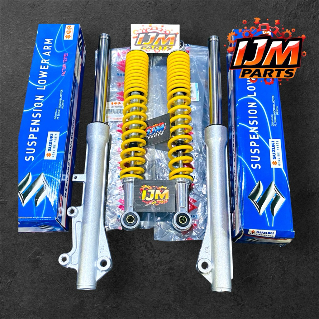 Jual Shock Depan Set Dan Belakang Smash 110 Smash New ( Silver Kuning ...