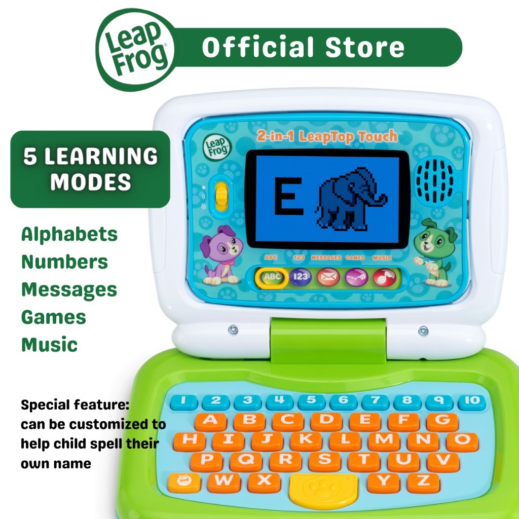 Jual Leapfrog 2-In-1 Leaptop Touch - Green & Pink Children Laptop ...