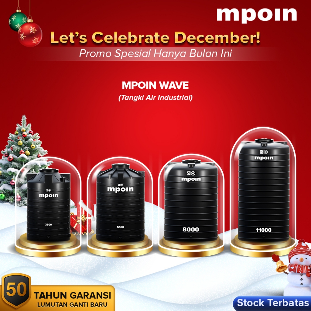 Jual Tangki Tandon Toren Air MPOIN Ukuran Industri 3600 5300 8000 10000 ...