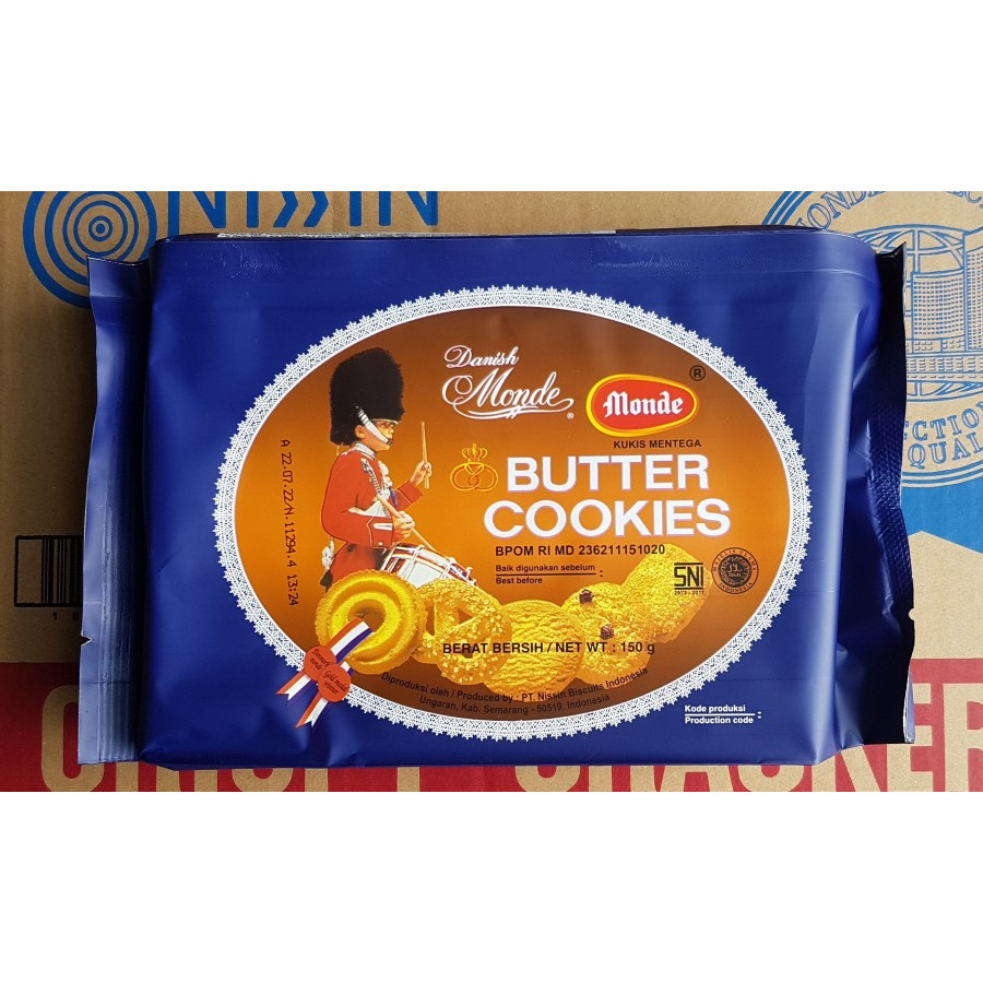 Jual Monde Butter Cookies / Monde / Butter Cookies 150 Gr | Shopee ...