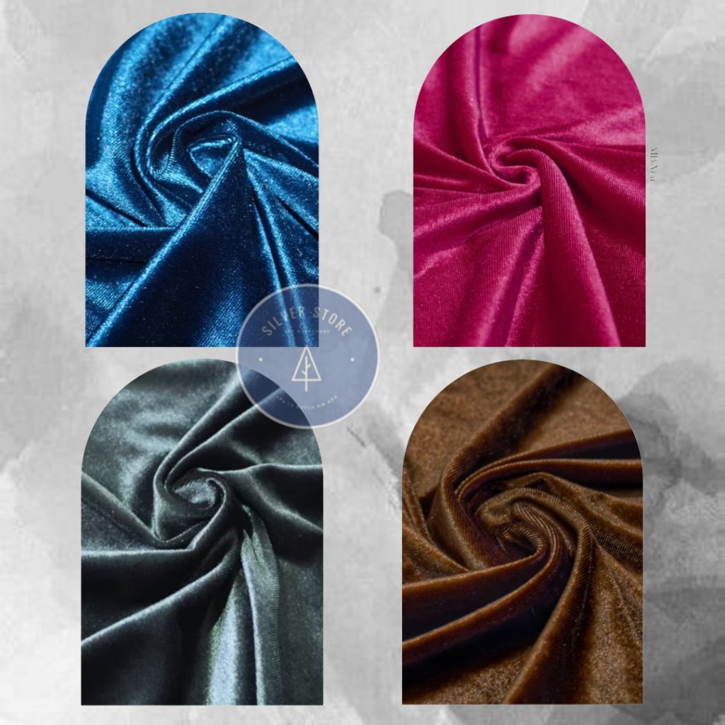 Jual Kain Bludru Velvet Eceran Meteran Murah Harga Per Setengah 1/2 ...