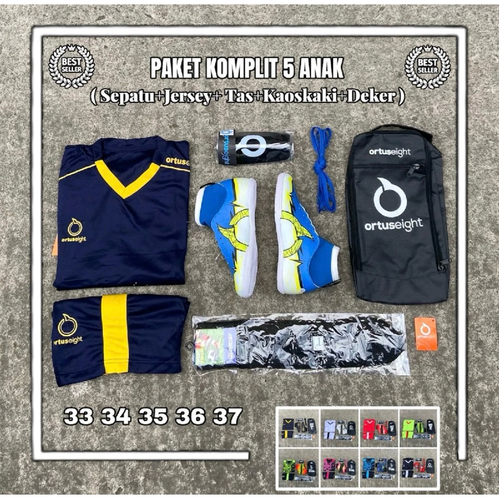 Jual paket komplit boot futsal anak SD SMP size 33-37 model terbaru ...