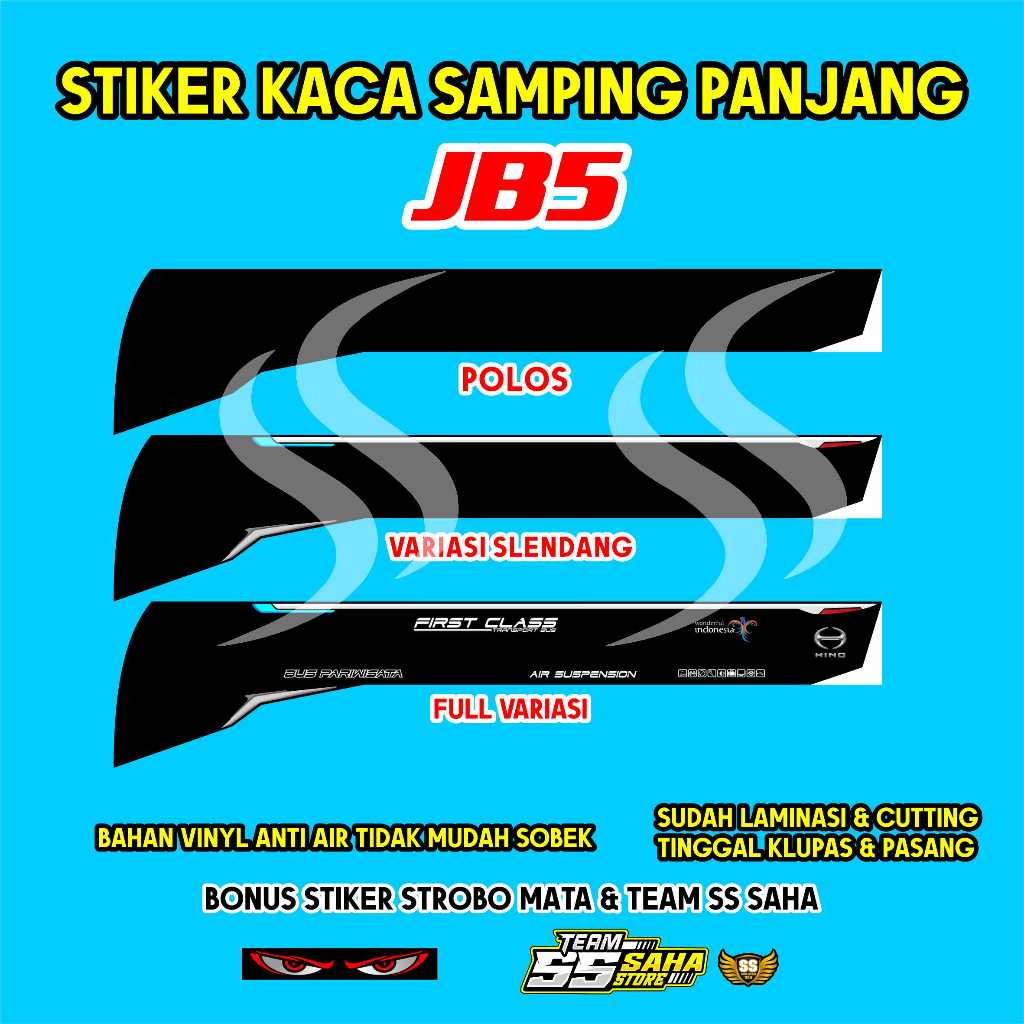 Jual Stiker Kaca Samping JB5 - RKC - LAMINASI Anti Air & tidak mudah ...