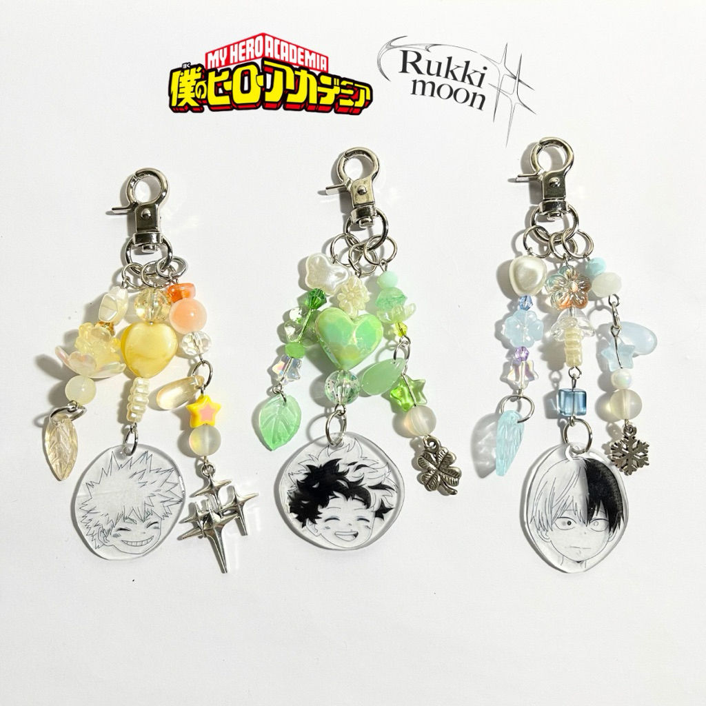 Jual [Rukkimoon] My Hero Academia trio bestie charm | cute keychain ...
