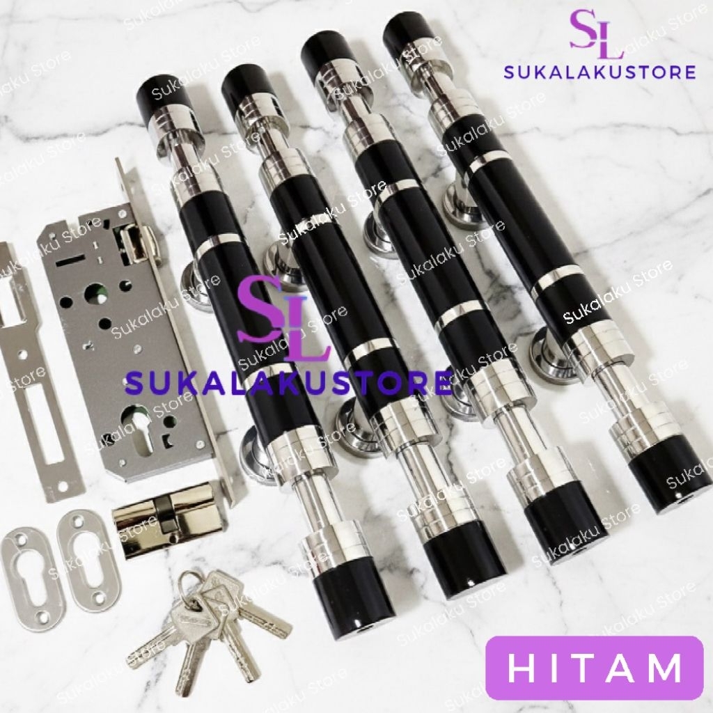 Jual (4biji) Handle Pintu Model Barbel dan Kunci Set Gagang Pintu ...