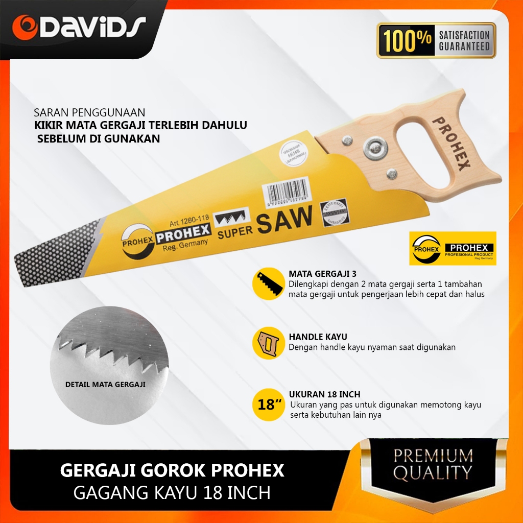 Jual Prohex Graji Kayu Gergaji Tangan 18 Inch | Shopee Indonesia