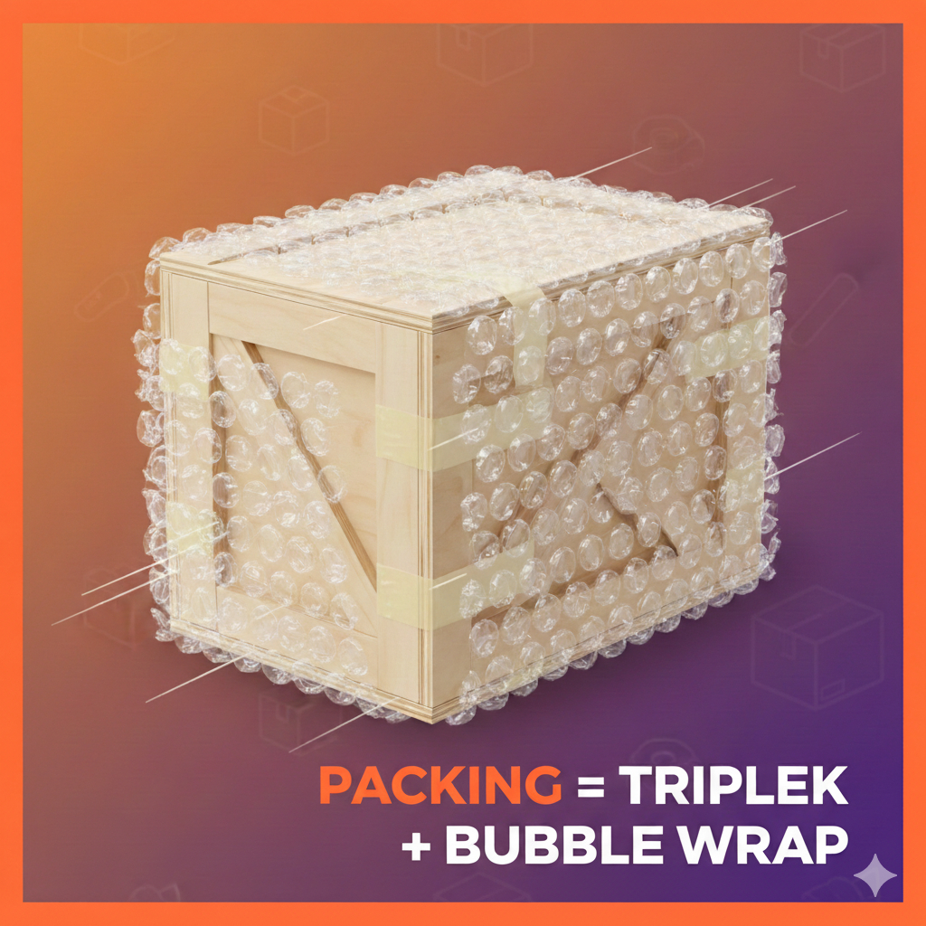 Jual PACKING TRIPLEK DAN BUBBLE UKURAN L (HANYA UNTUK KEAMANAN ...