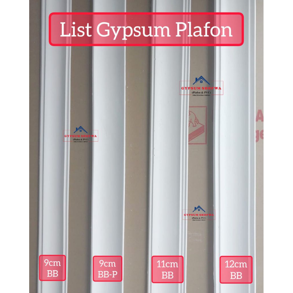 Jual Gipsum Lis gypsum motif belah bambu 9 cm - 12 cm / List gypsum ...