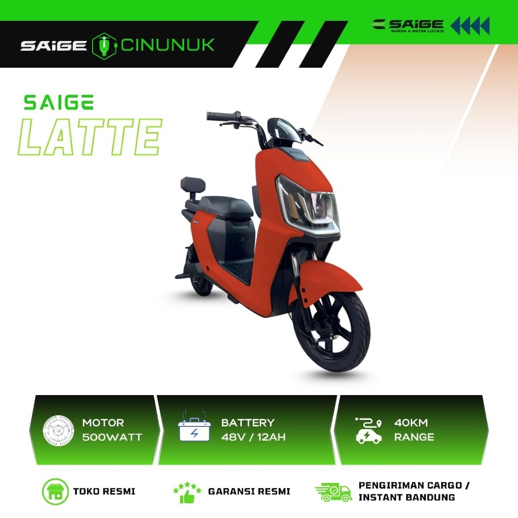 Jual [Promo Terbaru ] - Sepeda Listrik SAIGE LATTE | 500watt | Lampu ...