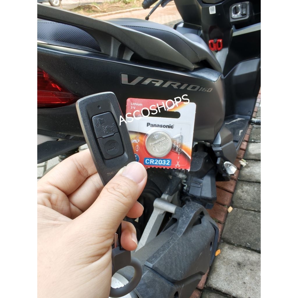 Jual Baterai remote smartkey keyless Honda vario 160 CBS ABS ori batere ...