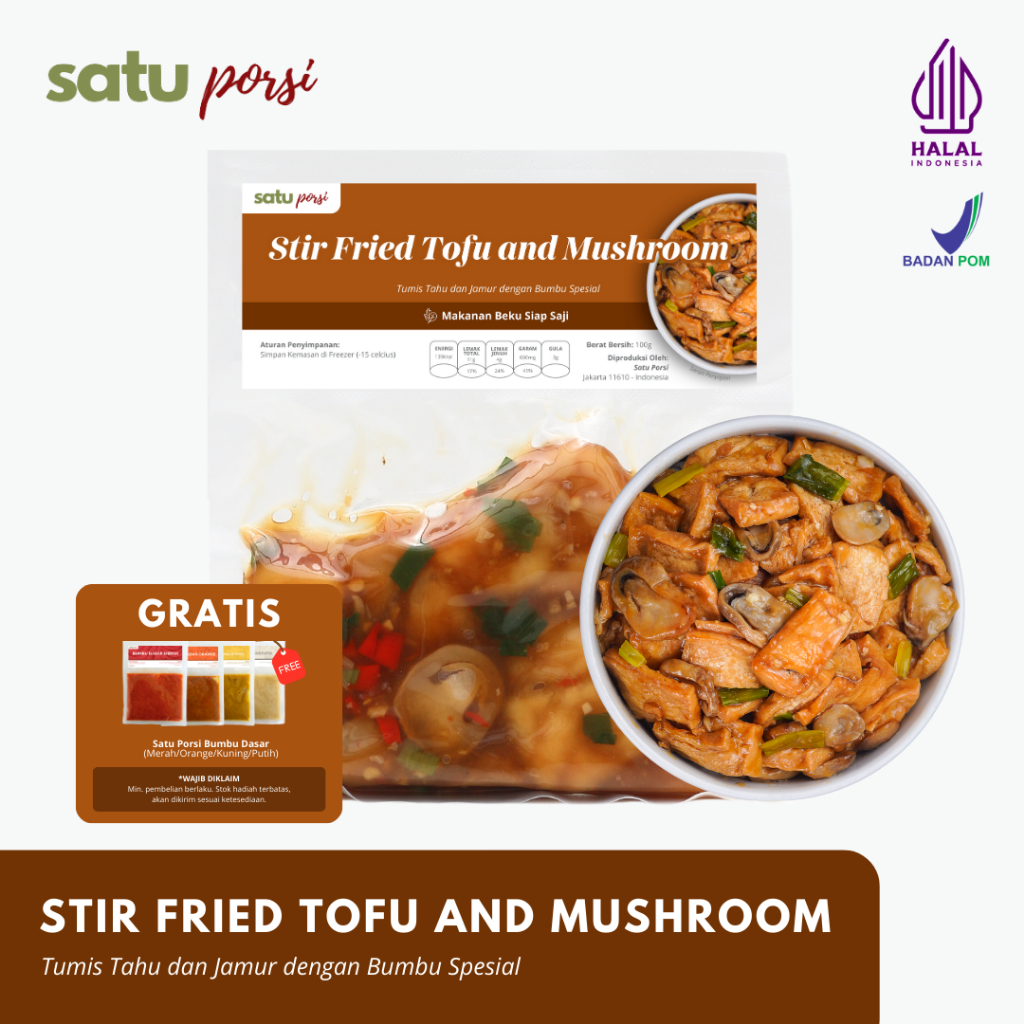 Jual Satu Porsi Stir Fried Tofu and Mushroom | Shopee Indonesia