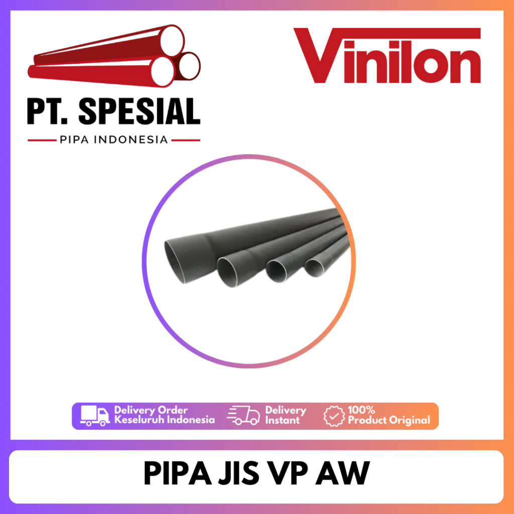 Jual Pipa PVC Abu JIS Vinilon Type VP 5" Inch / Pipa JIS AW Vinilon ...