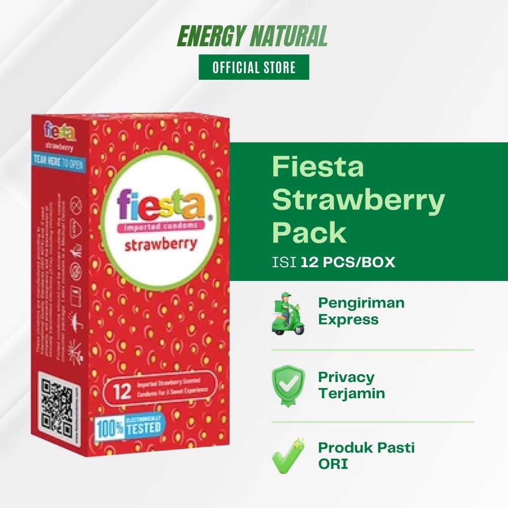 Jual Kondom Fiesta Stawberry 1 Box isi 12 Pcs Condom Fiesta Rasa Aroma ...