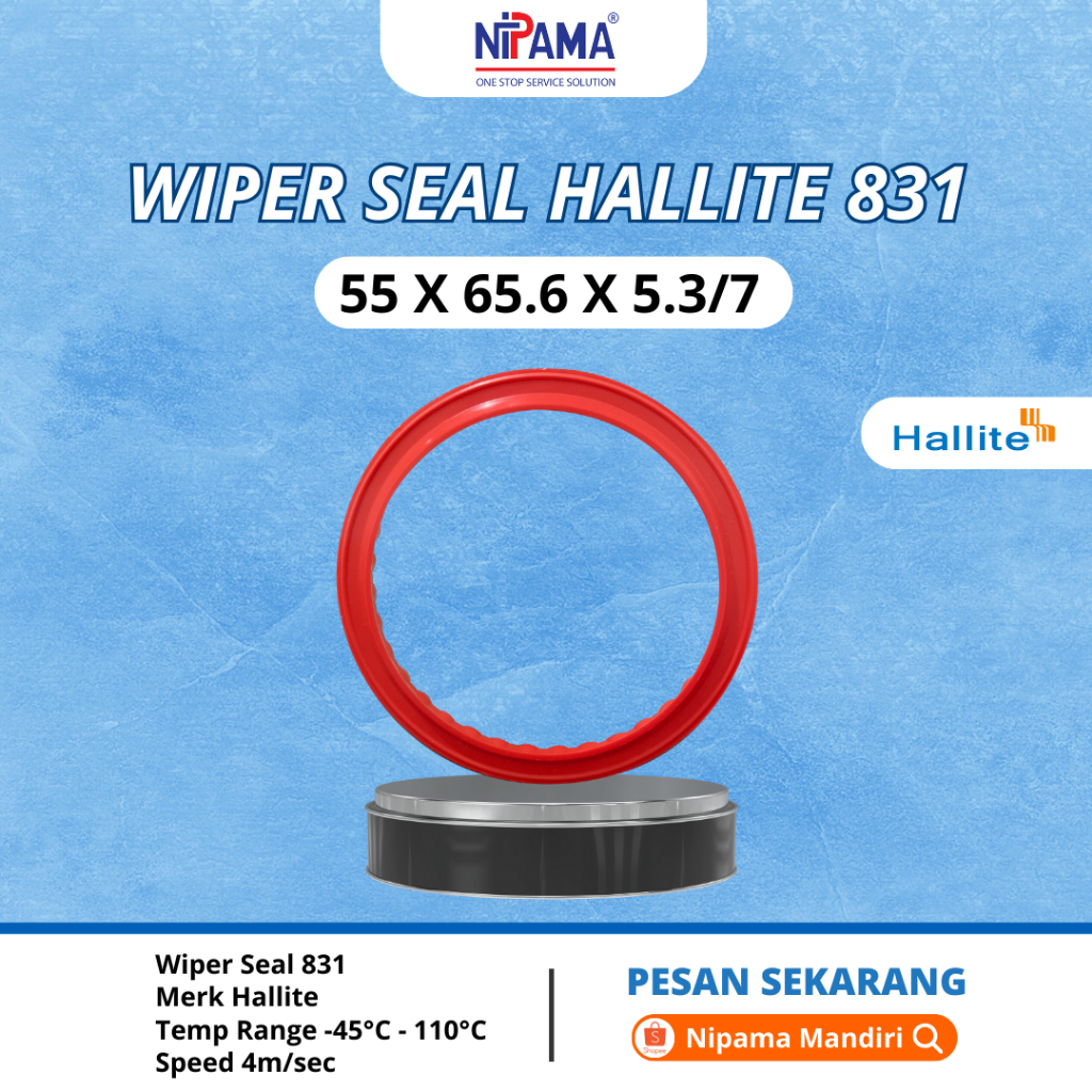 Jual WIPER SEAL HALLITE 831 55 X 65.6 X 5.3/7 | Shopee Indonesia