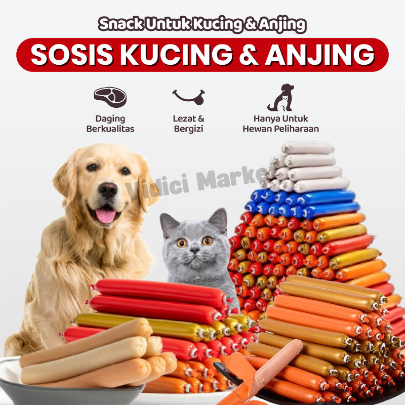 Jual Snack Makanan Kucing Sosis 15gr Sosis Snack Kucing dan Anjing ...