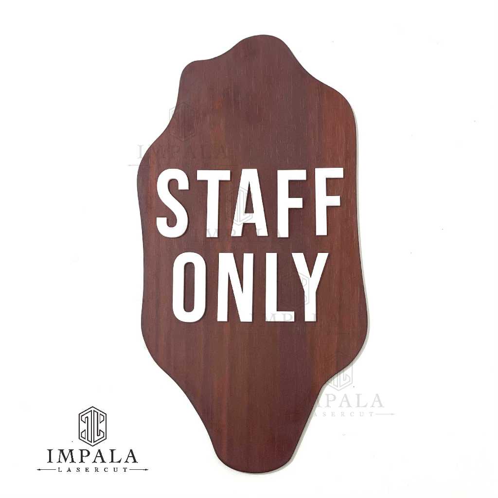 Jual Sign Board / Sign Room / Papan Kayu Dekorasi Tanda Ruangan Staff ...