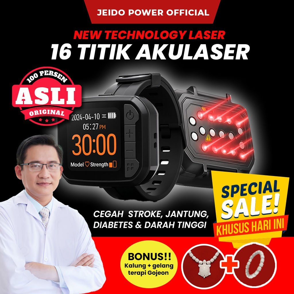 Jual Jeido Power Laser [GARANSI 1 TAHUN] Jam tangan Terapi laser 16 ...
