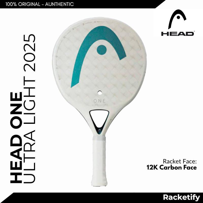 Jual HEAD ONE ULTRA LIGHT WHITE 2025 12K / Racket Padel Head One Ultra ...