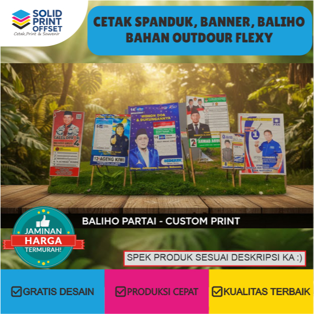 Jual [CETAK KILAT 24 JAM] Spanduk Banner Baliho Custom Murah - Bahan ...