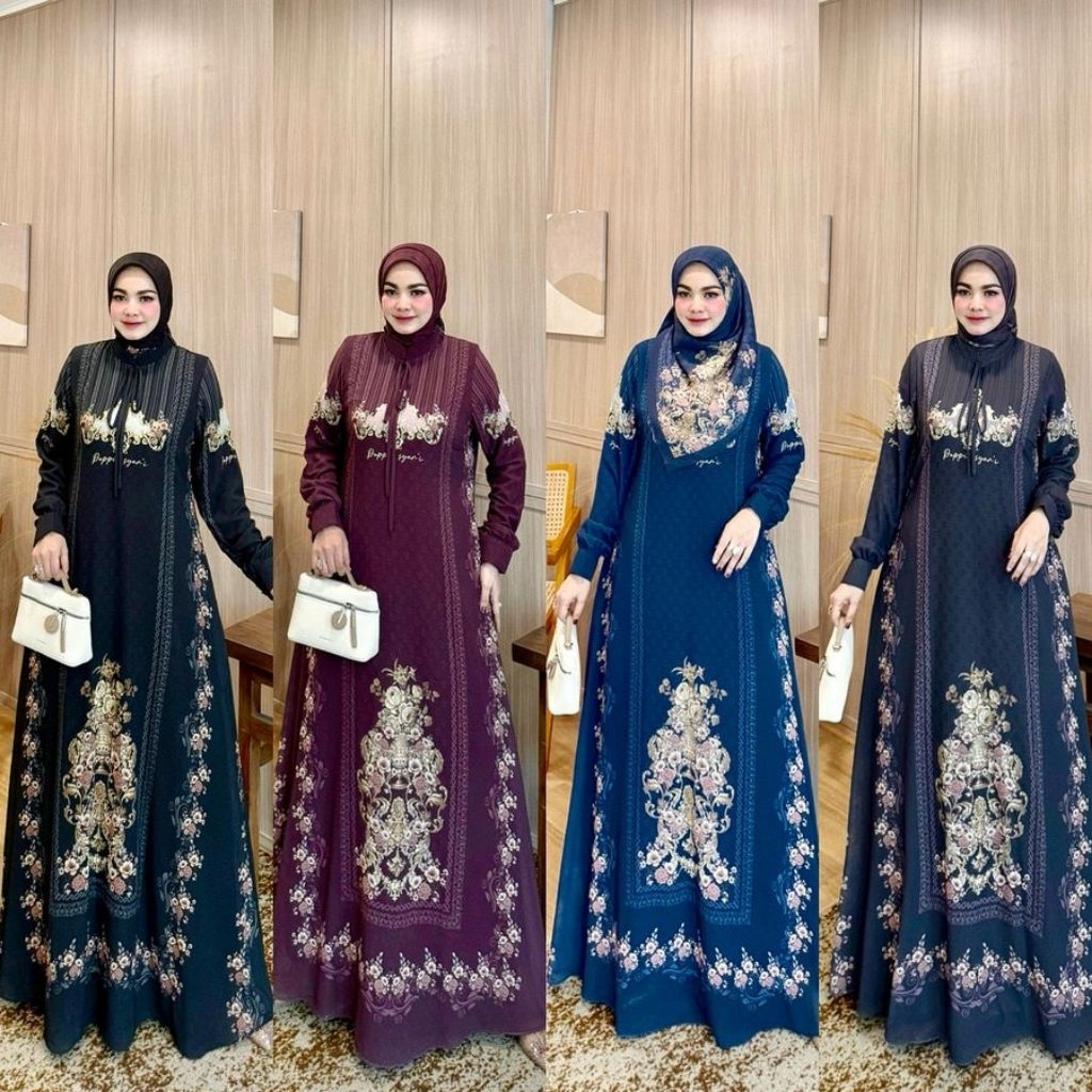 Jual NAMIAH SET DRES bahan ceruty armany printing luxury (ORIGINAL) set ...
