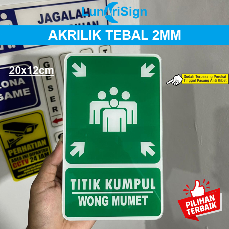 Jual SIGN AKRILIK TITIK KUMPUL WONG MUMET | Shopee Indonesia