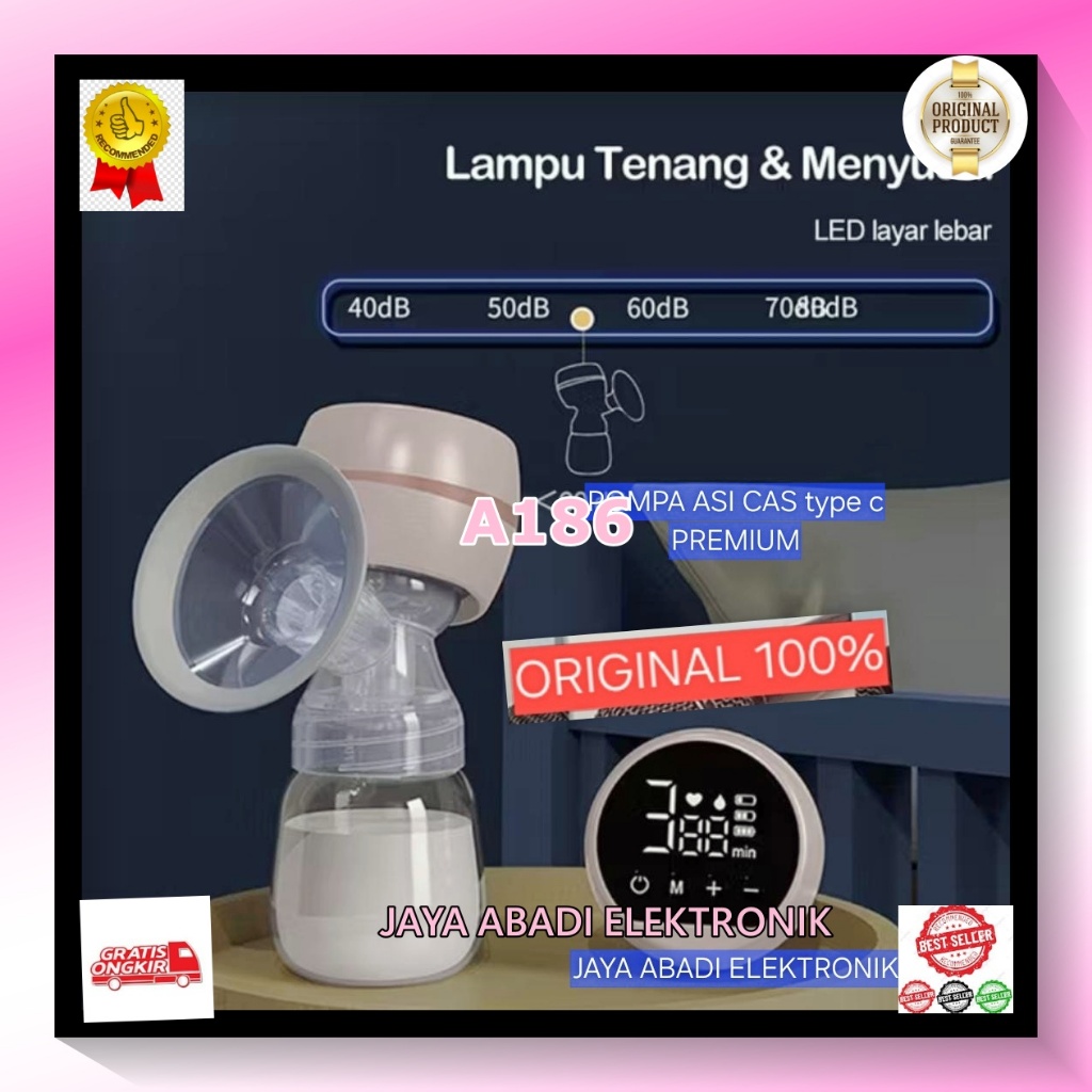 Jual A186 USB C BPA FREE BOTOL MESIN POMPA SUSU PUMP WEARABLE Kantong ...