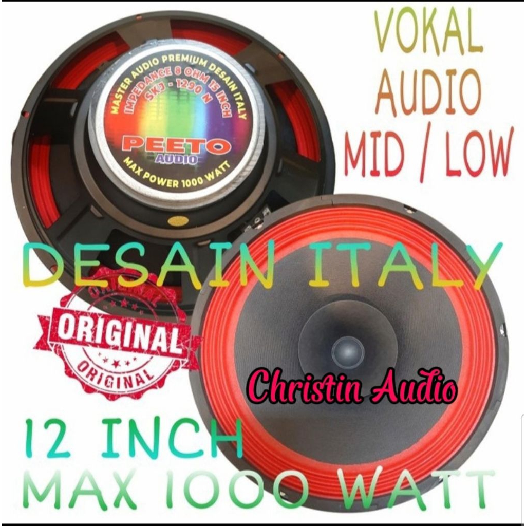 Jual Speaker Komponent PEETO 12 Inch SKJ-1290N Full Range Maxx Power ...