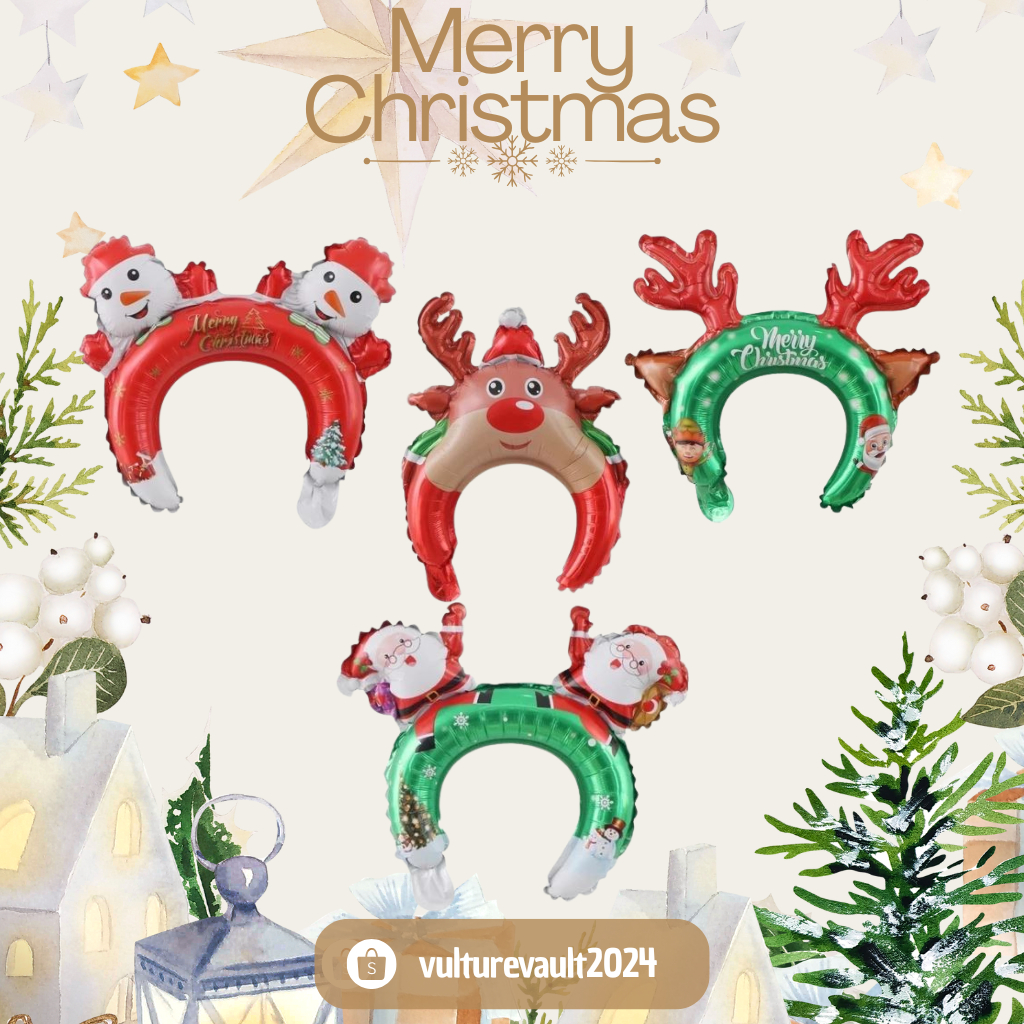 Jual Per Pack Balon Bando Natal isi 50pcs | Head band Balloon | Balon ...