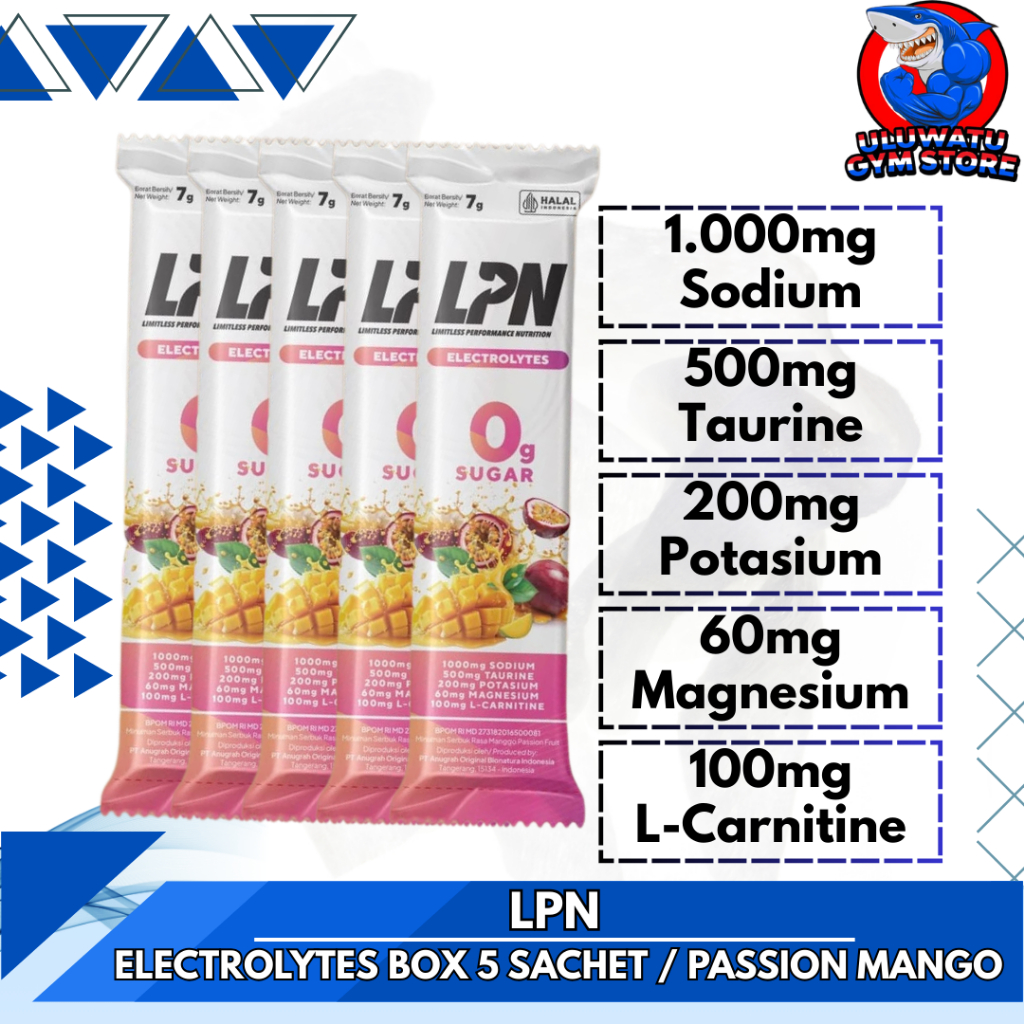 Jual LPN 100% Electrolytes Sachet 5 Servings - Isotonic Hydration Drink ...