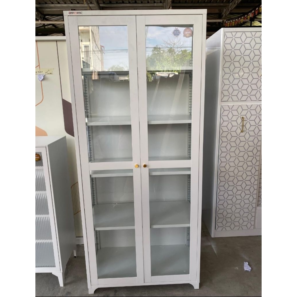 Jual Lemari Showcase Merk Importa Bahan Plat Besi Type KEISHI 2D 2 ...