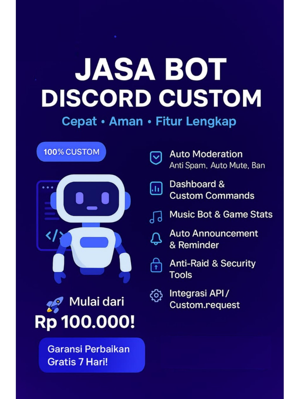 Jual Bot Custom | Jasa Pembuatan Script Bot Discord | Shopee Indonesia