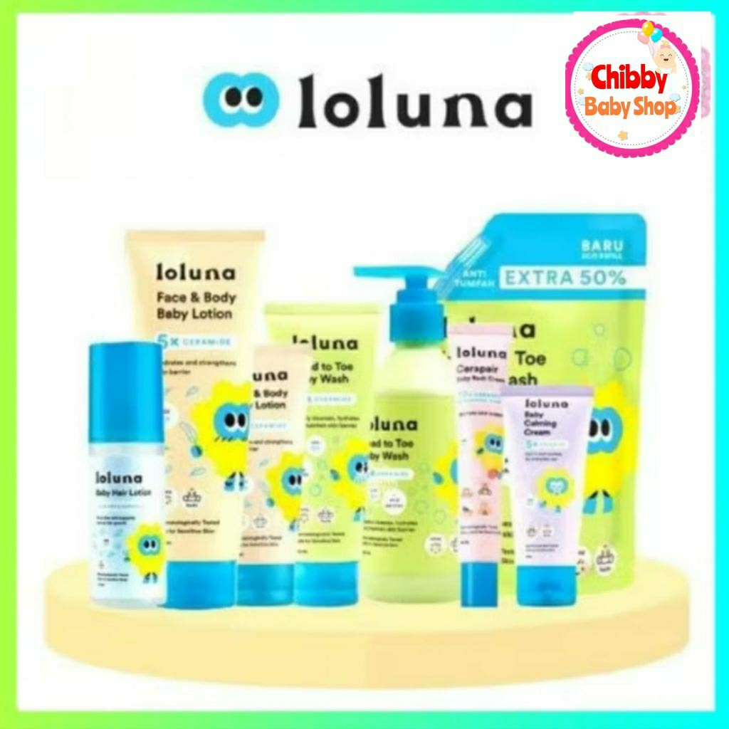 Jual LOLUNA Baby Care Hair Lotion | Cologne | Face n Body Lotion | Head ...