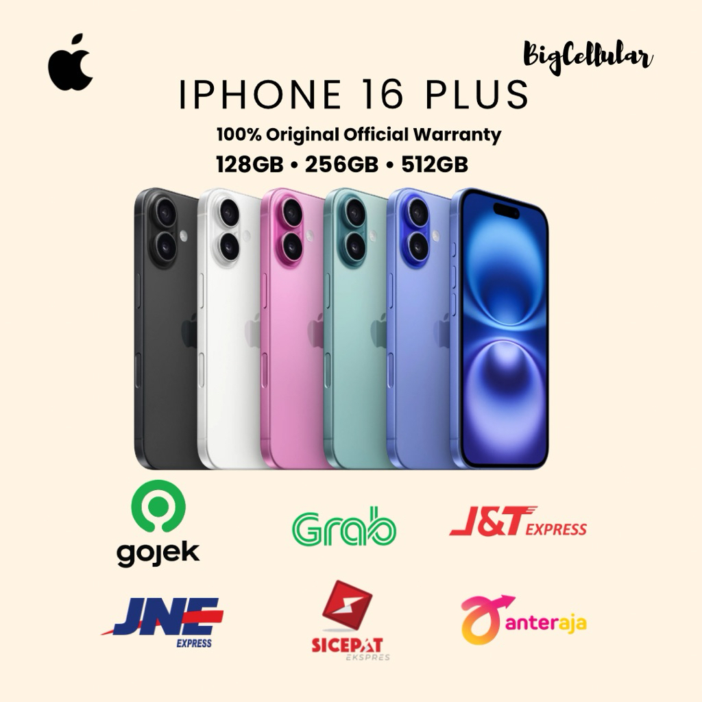 Jual Apple Iphone 16 Plus 128GB 256GB 512GB Garansi Resmi | Shopee Indonesia