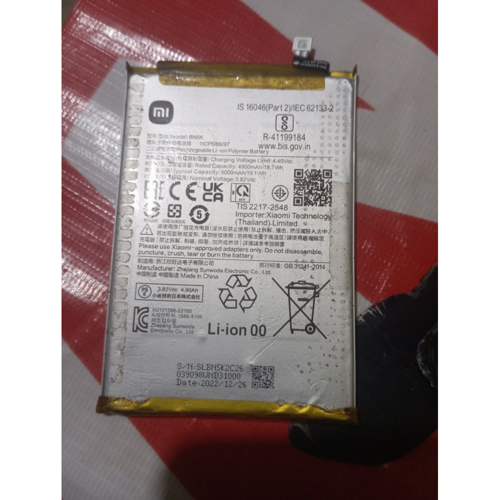 Jual BATERAI XIOMI REDMI 12C BN5K ORIGINAL CABUTAN NORMAL | Shopee ...
