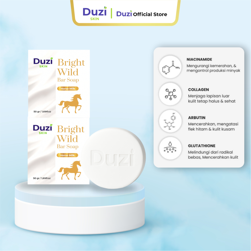Jual Duzi Skin - Sabun Susu Kuda Bright Wild Sabun Batang untuk Kulit ...