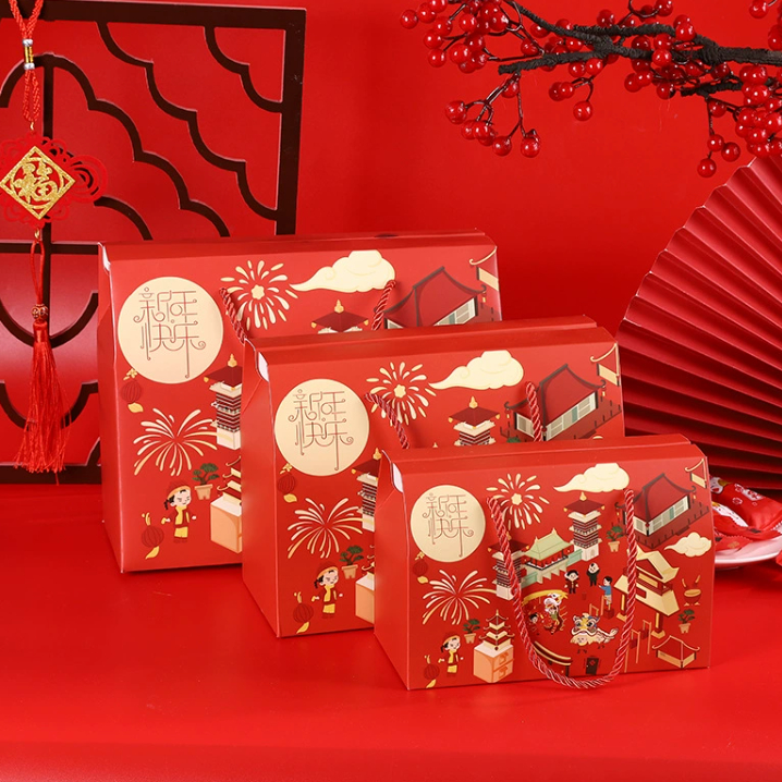 Jual [ORGM] 3 UKURAN | Kotak Hampers Imlek Gable Box Imlek Souvenir ...