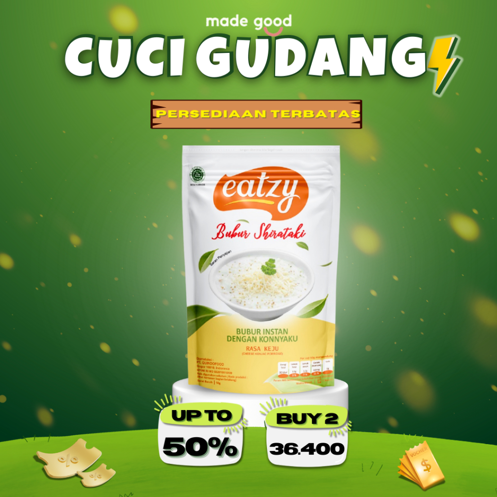 Jual Eatzy Bubur Shirataki Instan Konnyaku 50gr | Shopee Indonesia