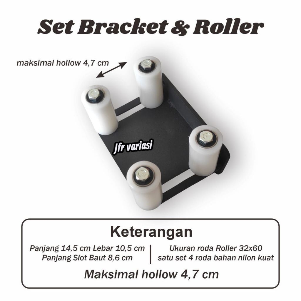 Jual Paket bracket pagar + roler cocok buat pagar dorong minimalis ...